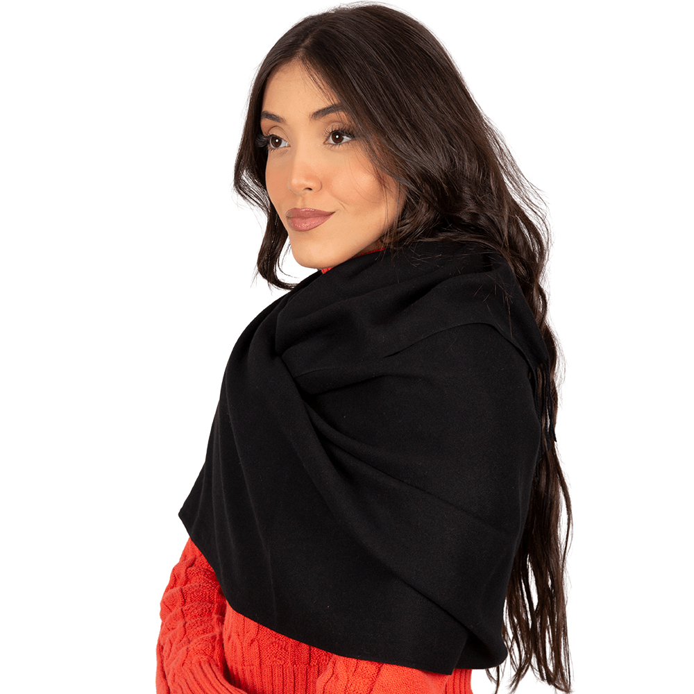 Manta Especial Inverno Feminino Franjas Lã - tcheinverno